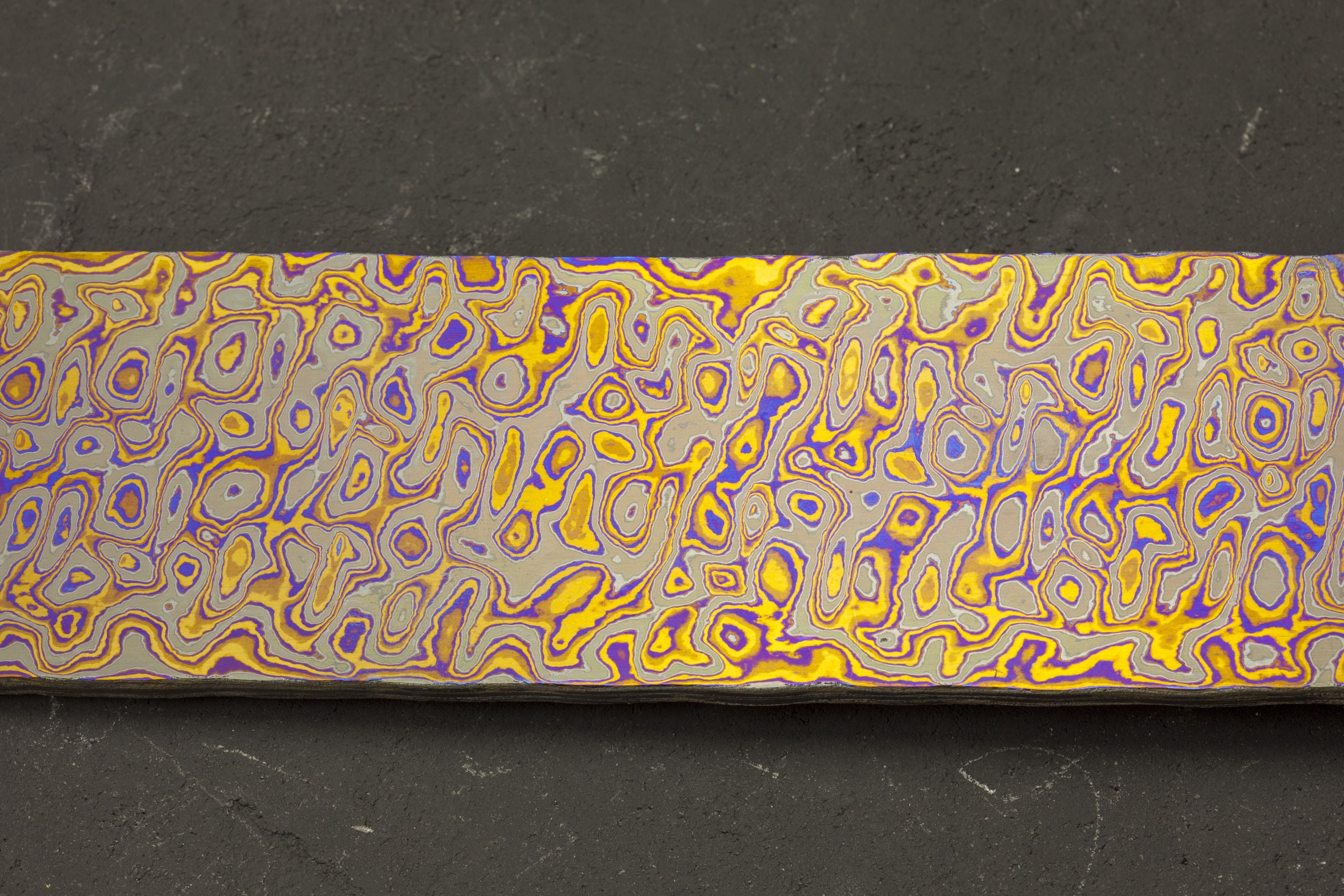 Zircuti Damascus Billet 8" X 2" X 0.2" (203x50x5mm) - Zircuti Blank ...