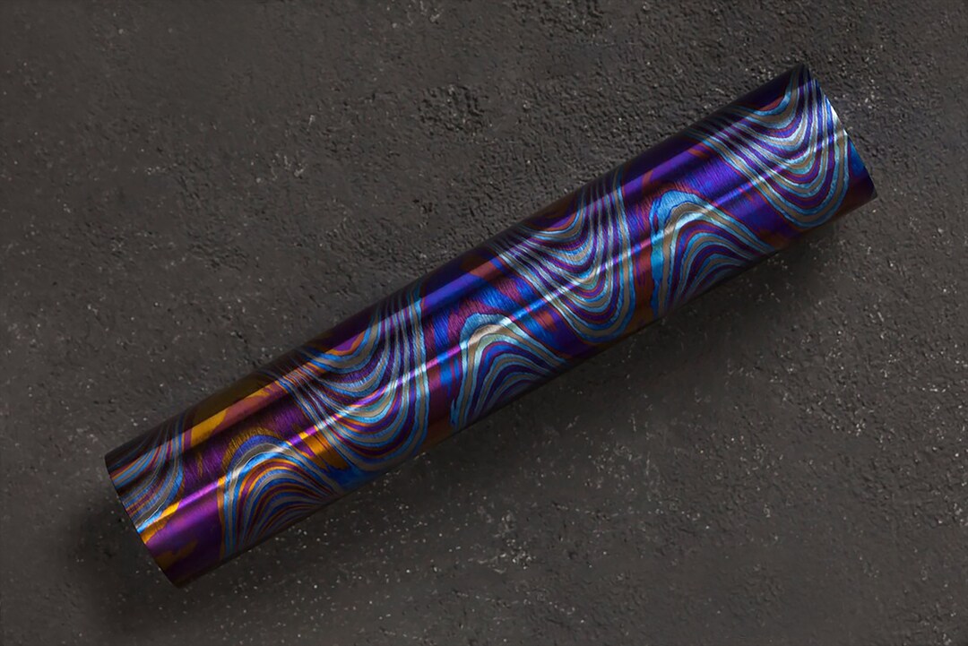 Zrti Rod (wave Pattern) - Custom Sizes - Mokuti Rod - Zrti - Titanium ...