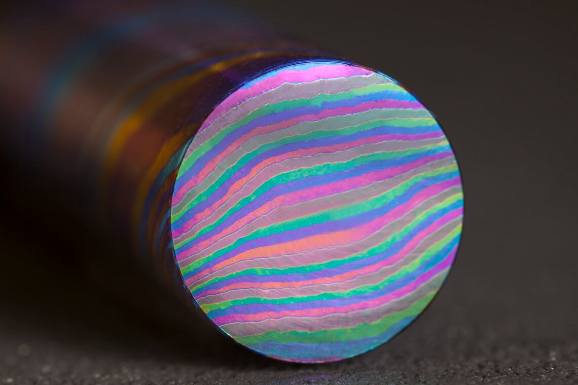 Titanium Damascus Bar 4 Alloy 8 Length X .629 16mm | Etsy