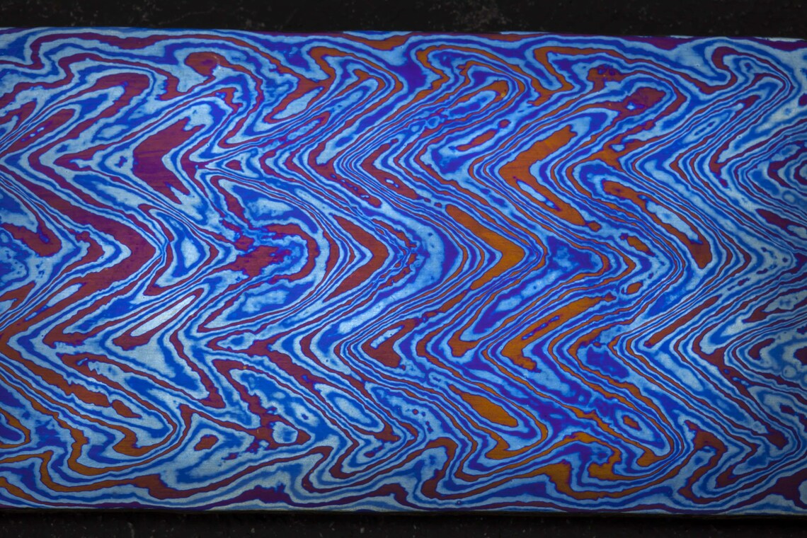 Titanium Damascus Billet 12 X 2 X .2 - Etsy