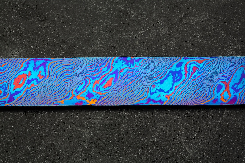 Titanium Damascus Billet (twist Pattern) - Damascus Knives - Damascus ...
