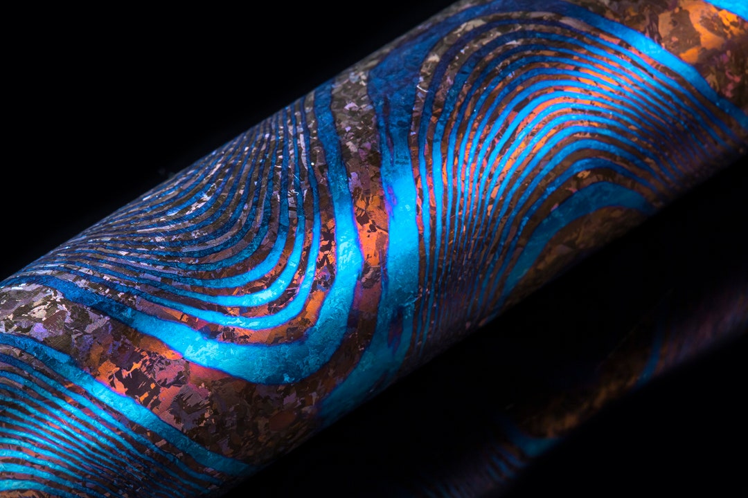 Crystallized Titanium Damascus Rod - Custom - Exotic Metals - Ringblank ...