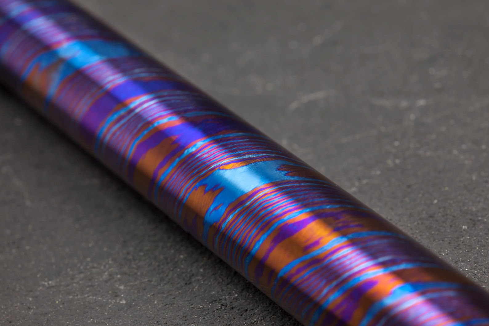 Titanium Damascus Rod (4 Alloys / Twist Pattern) 0.63" Diameter X 12 ...