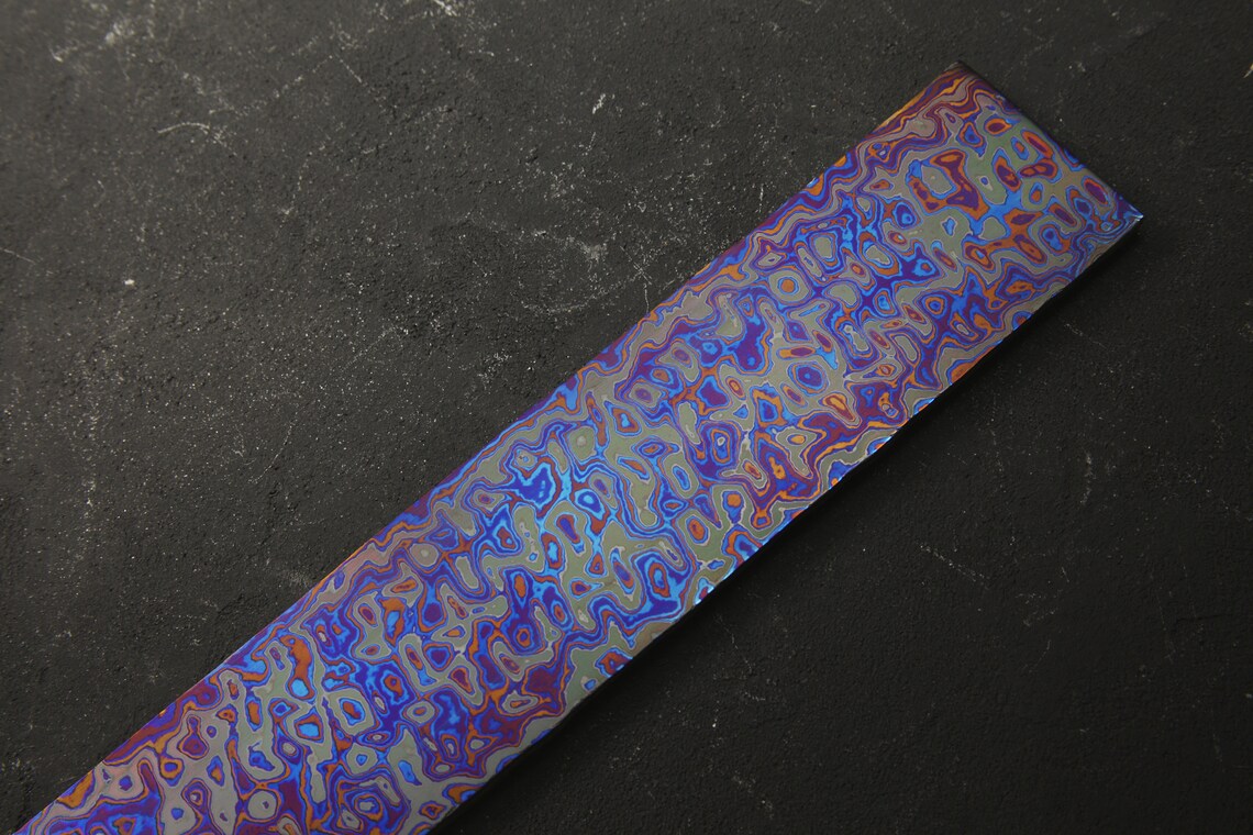 Zrti Damascus Billet 15 X 2 X 0.2 Zircuti - Etsy