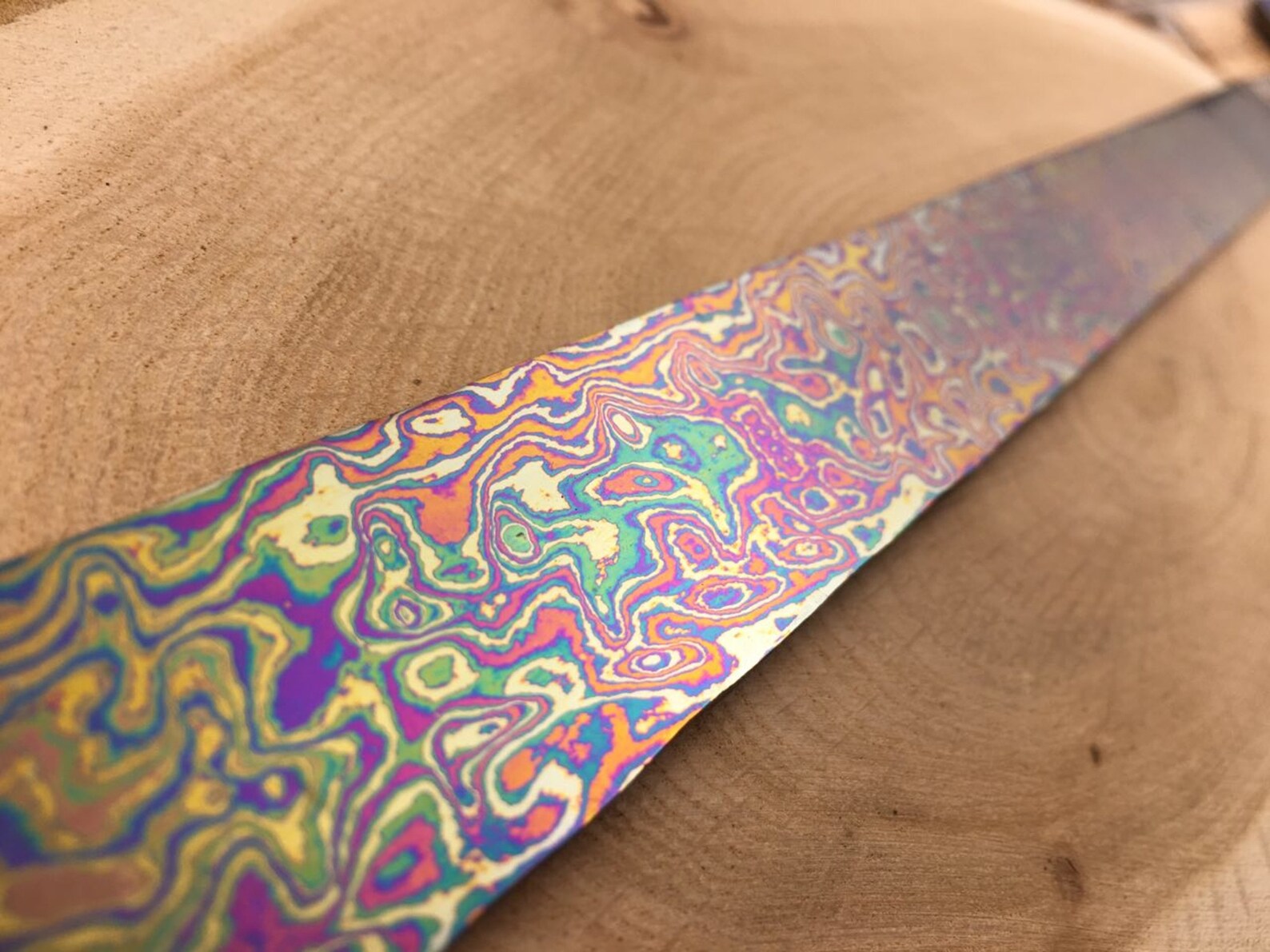 Titanium Damascus Billet 15 X 2 X 0.2 - Etsy