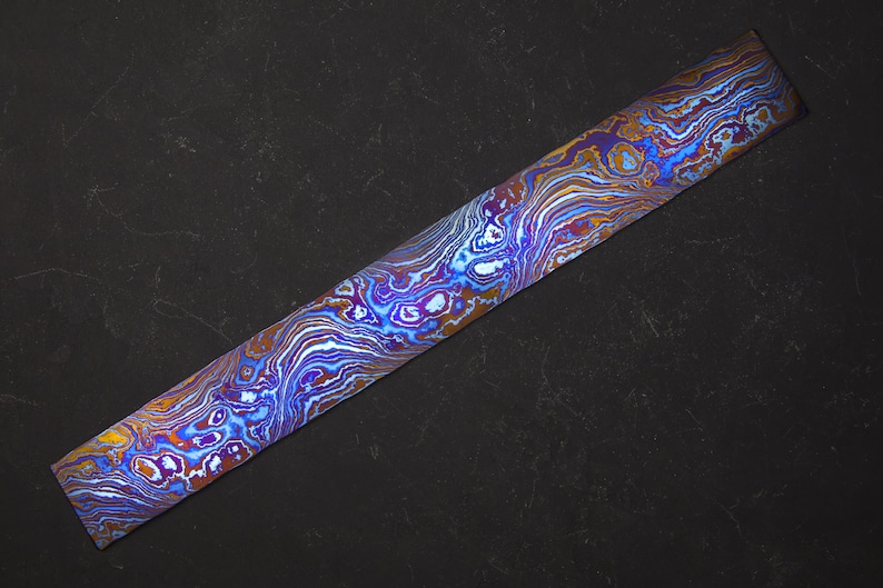 Titanium Damascus Billet Custom Size Pattern on Both Sides - Etsy