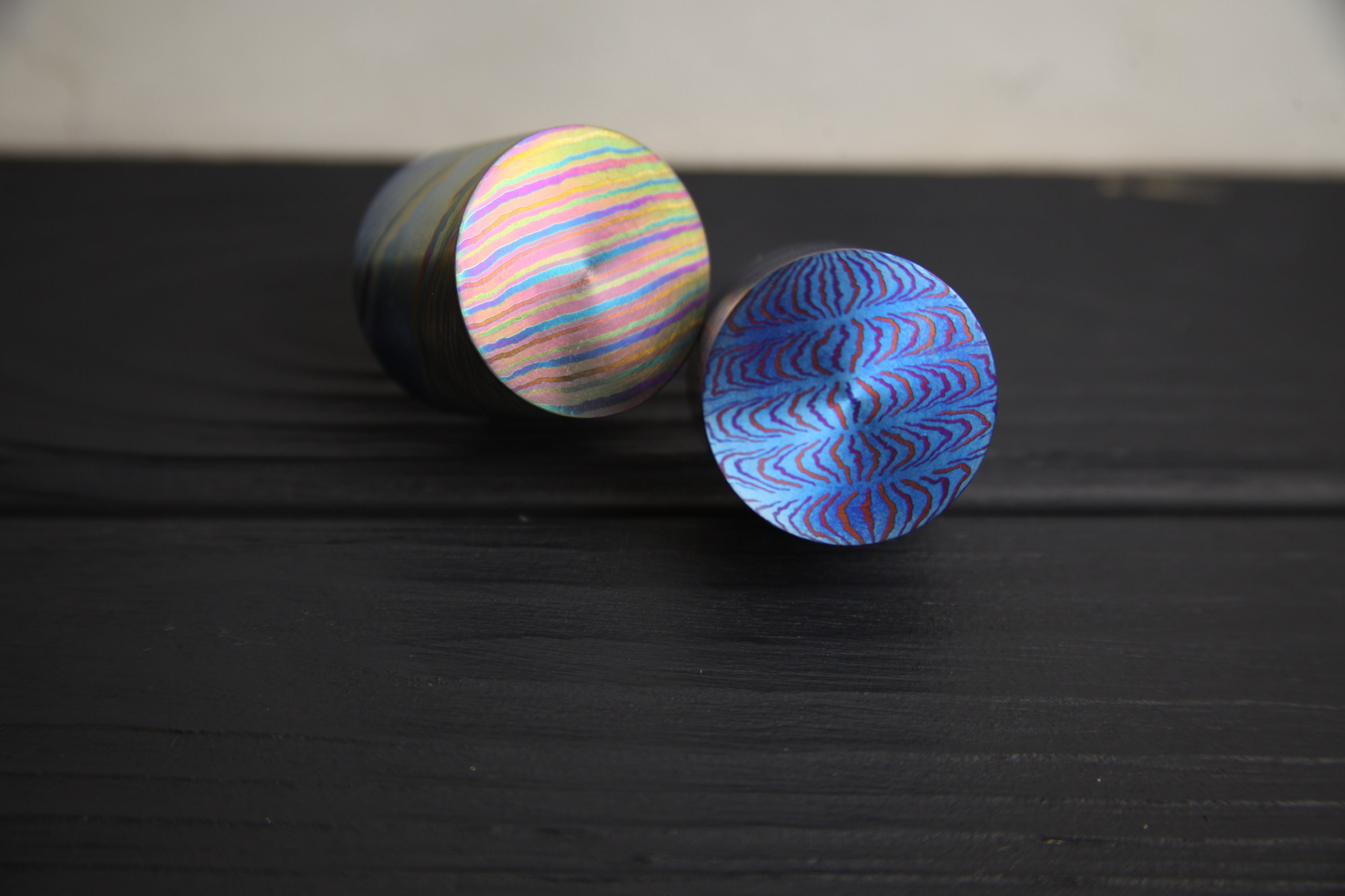 2 Pieces 4 Alloy Mosaic Pattern Titanium Damascus | Etsy