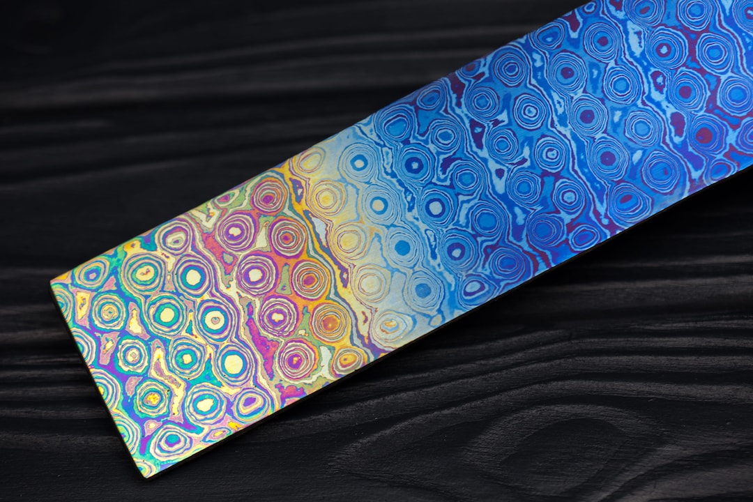 Titanium Damascus Billet 8" X 2" X 0.2" - Mokuti Blank - Mokuti Billet ...