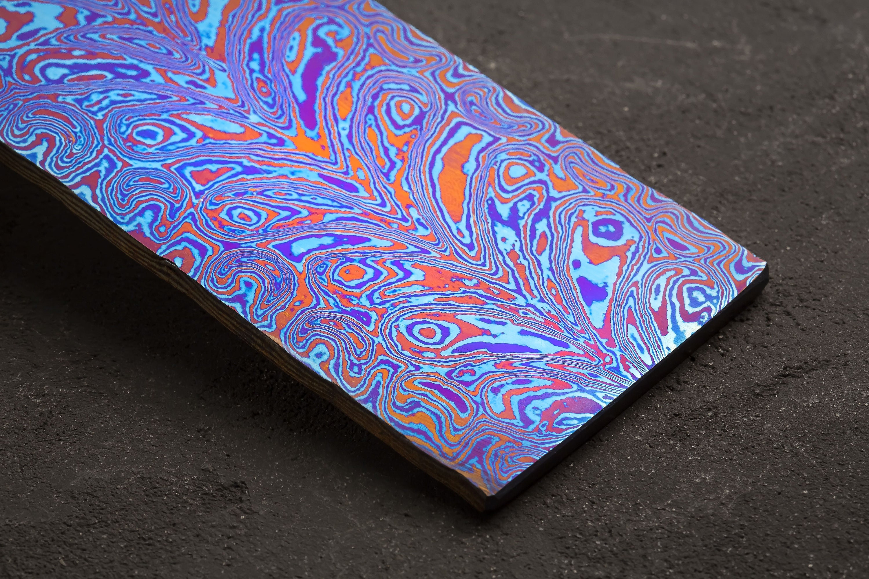 16 X 2 X 0.2 Titanium Damascus Billet - Etsy