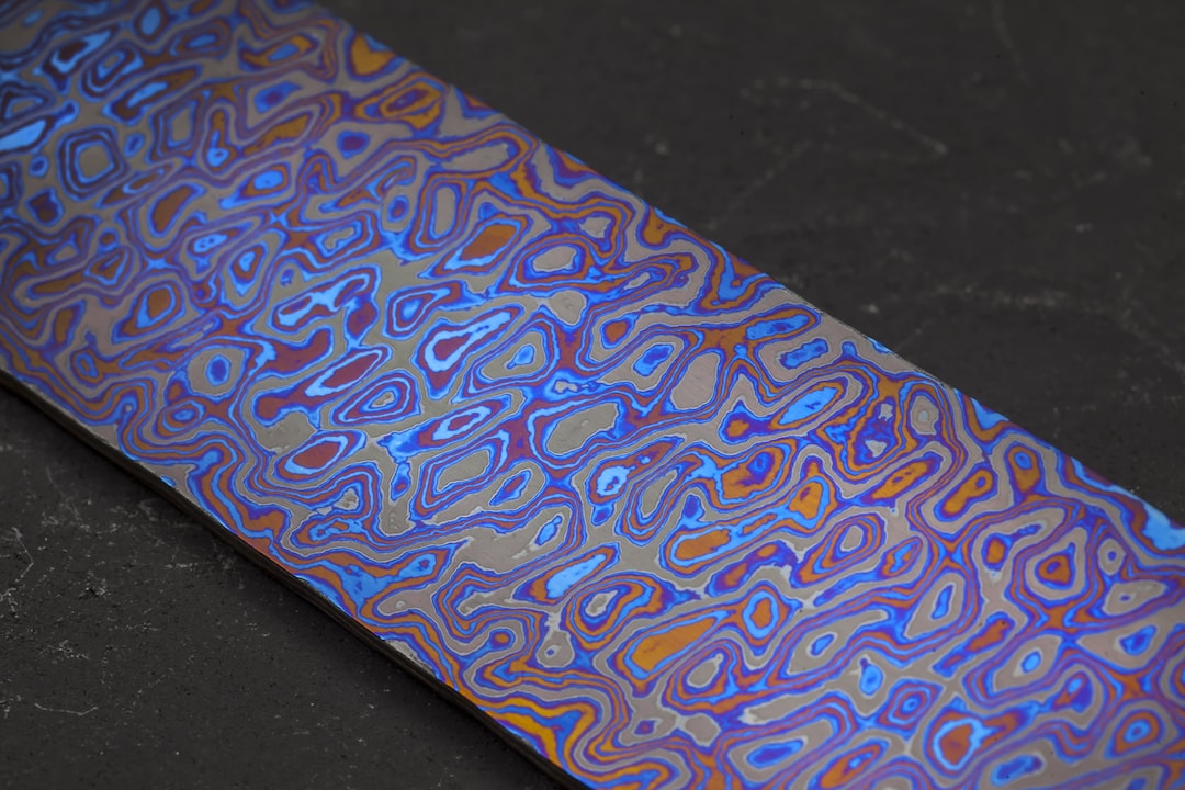 Zrti Billet 14“× 2” × 0.12” - Zircuti Blank - Titanium Damascus ...