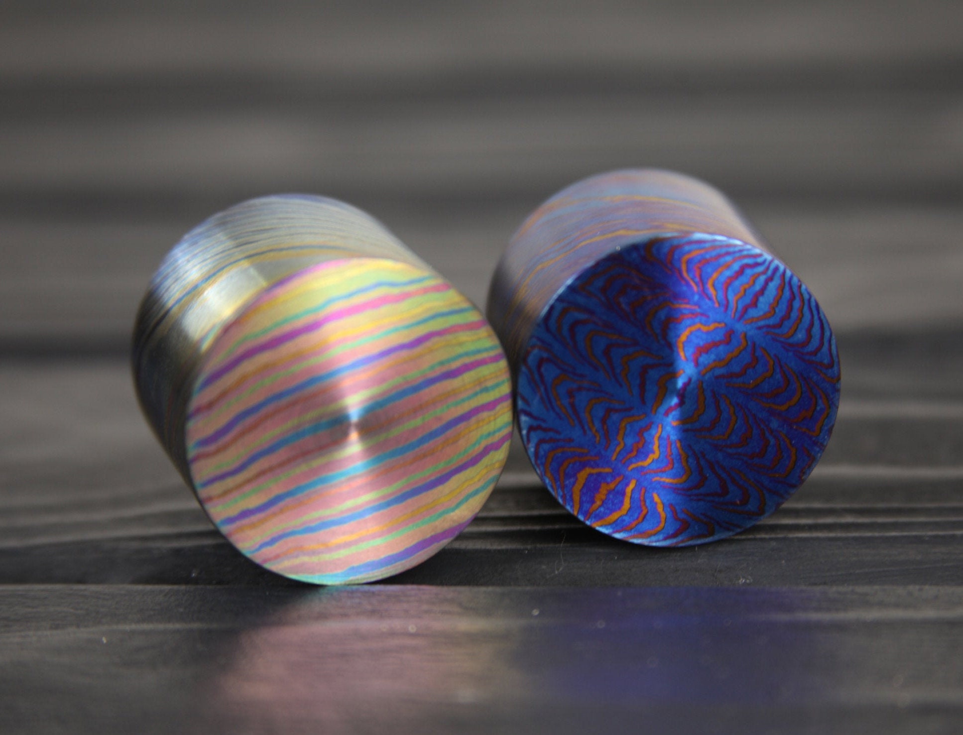 2 Pieces 4 Alloy Mosaic Pattern Titanium Damascus | Etsy