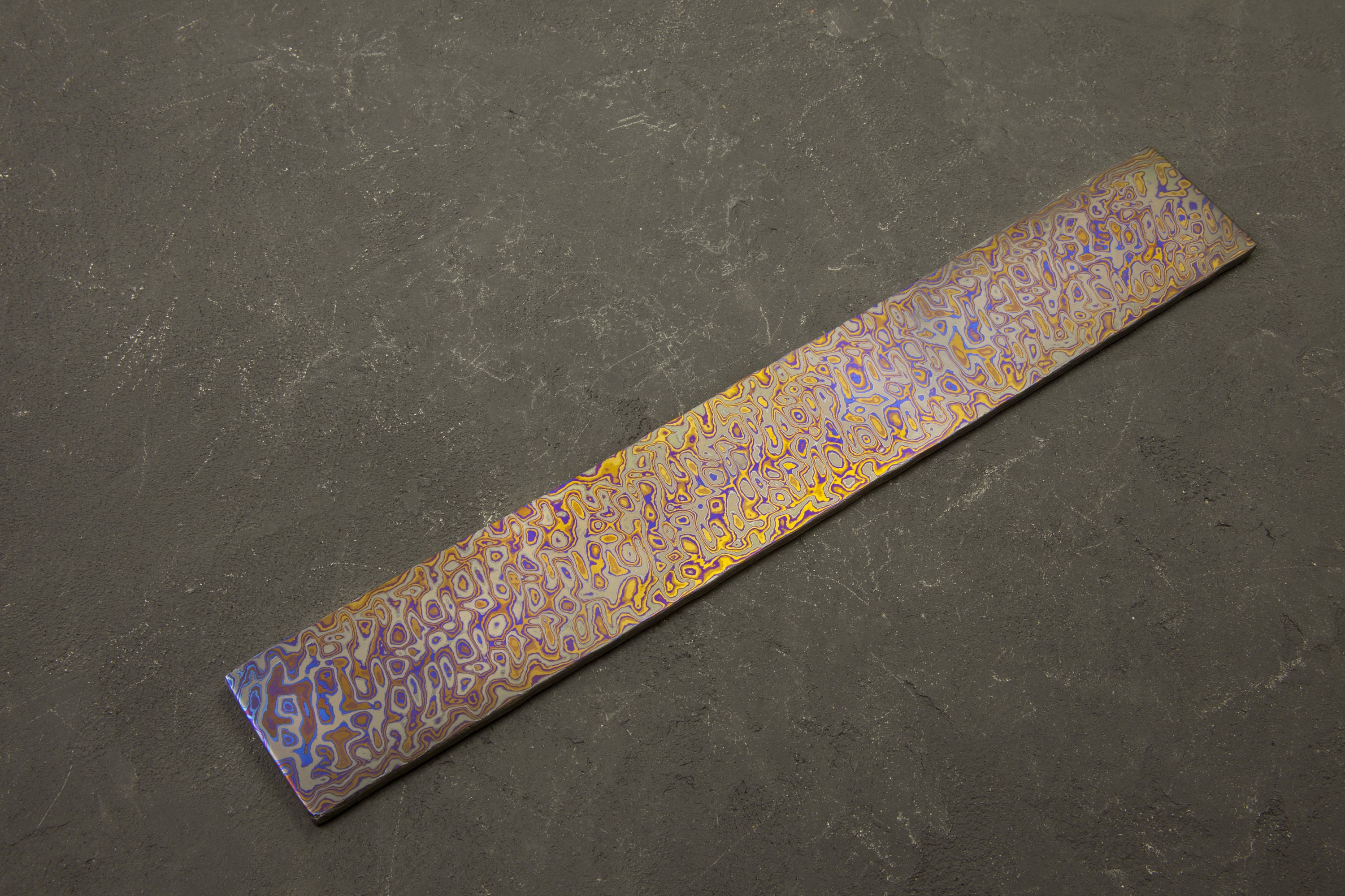 Zircuti Damascus Billet 8" X 2" X 0.2" (203x50x5mm) - Zircuti Blank ...