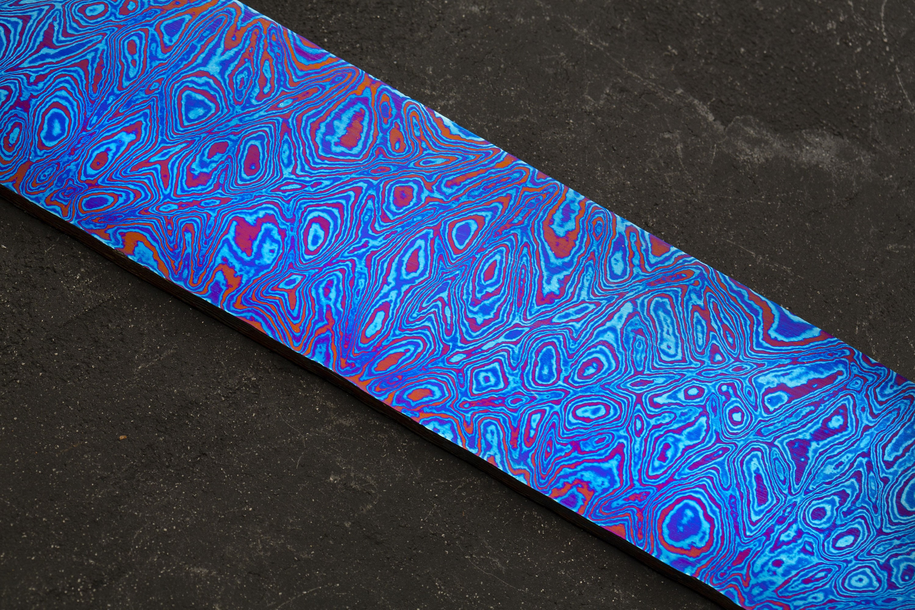 20 x 2 x 0.2 Titanium Damascus billet | Etsy