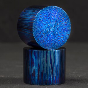 2 Pieces mosaic Pattern Titanium Damascus Pieces - Etsy