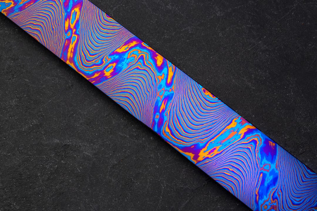 Titanium Damascus Billet (wave Pattern) 20