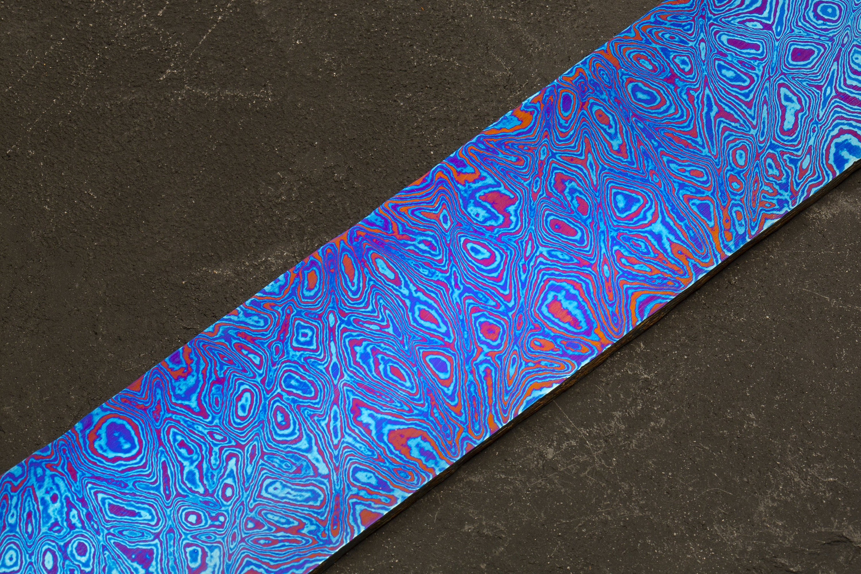 20 x 2 x 0.2 Titanium Damascus billet | Etsy