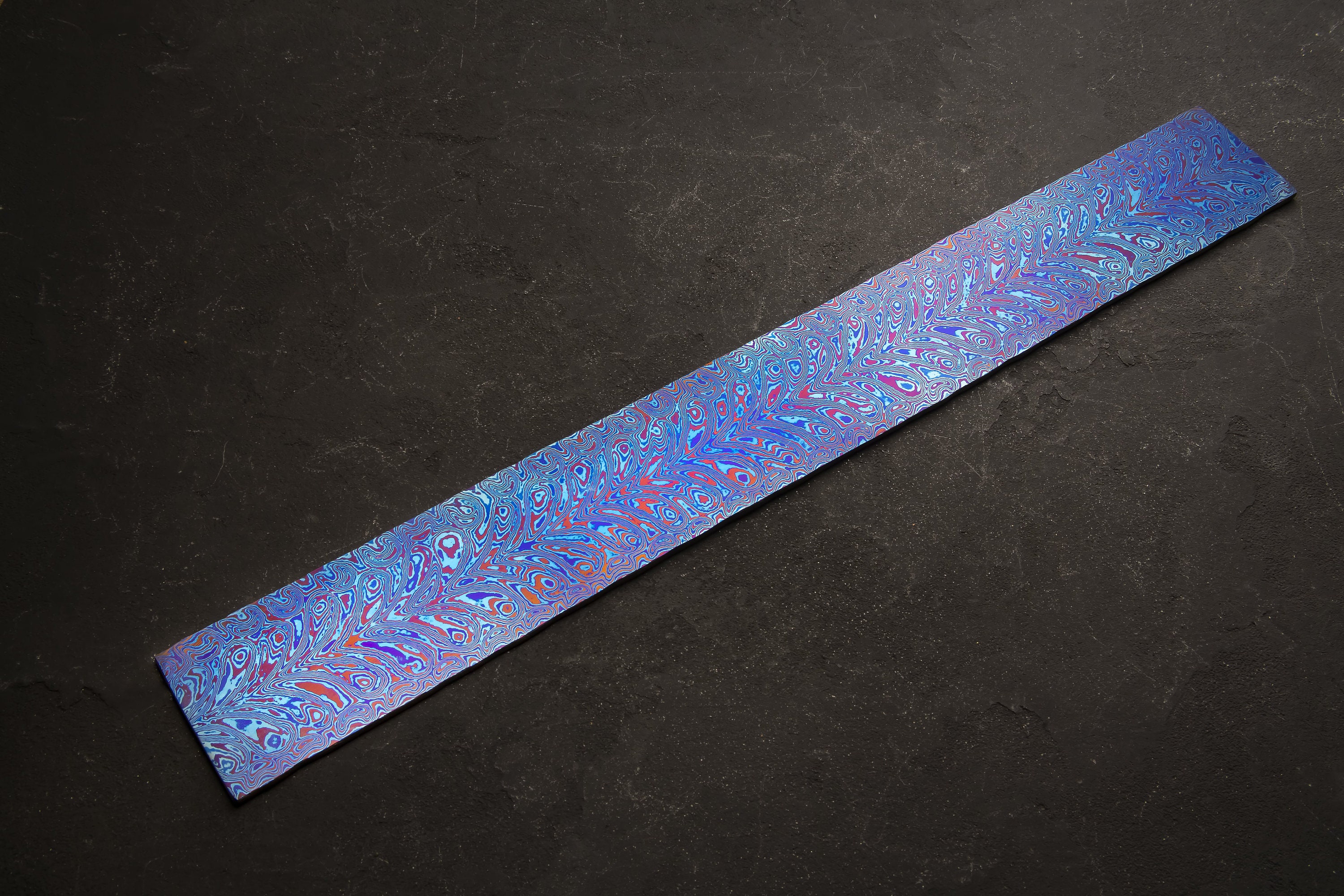 16 X 2 X 0.2 Titanium Damascus Billet - Etsy