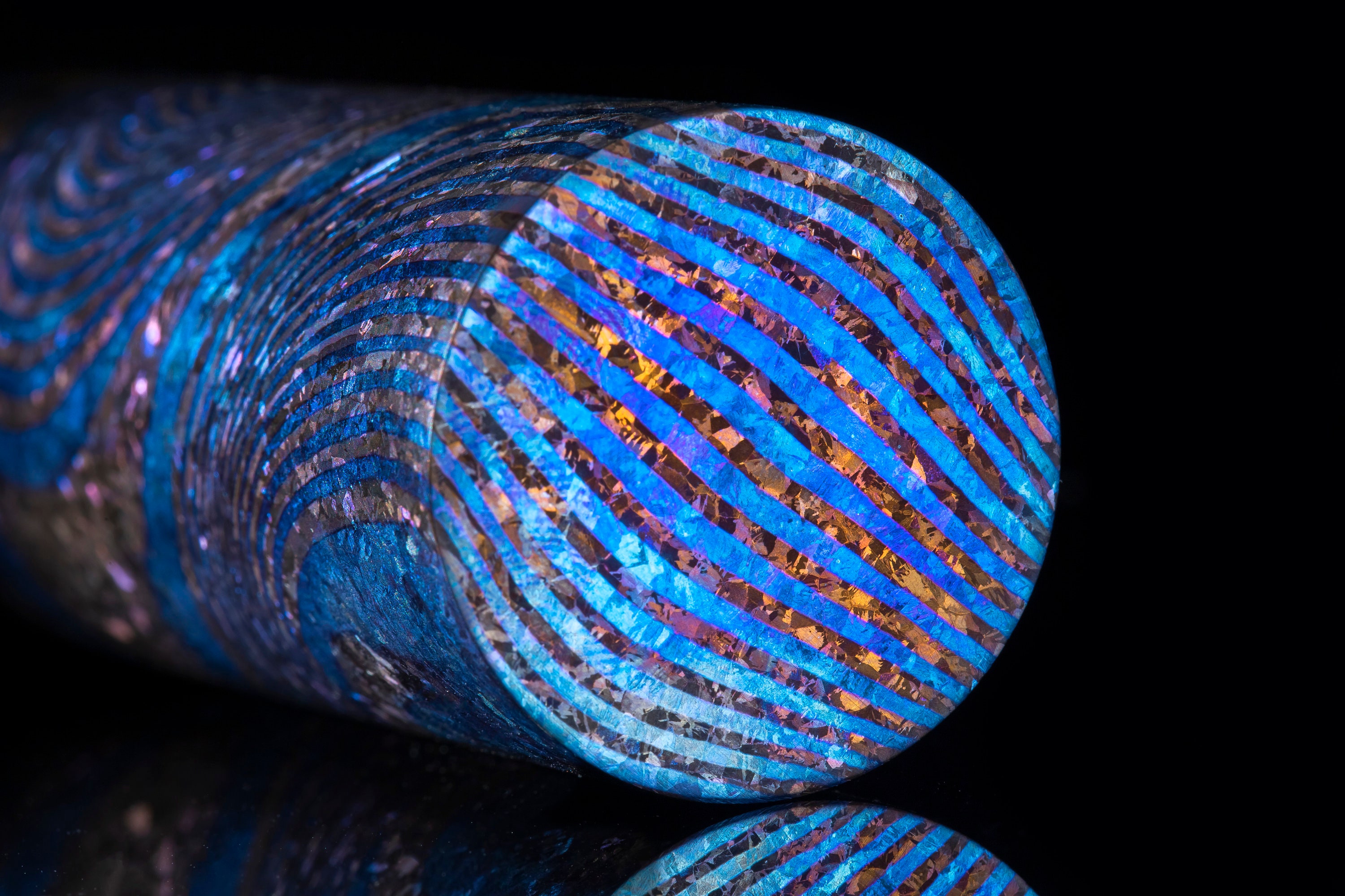 Crystallized Titanium Damascus Rod - Custom - Exotic Metals - Ringblank ...