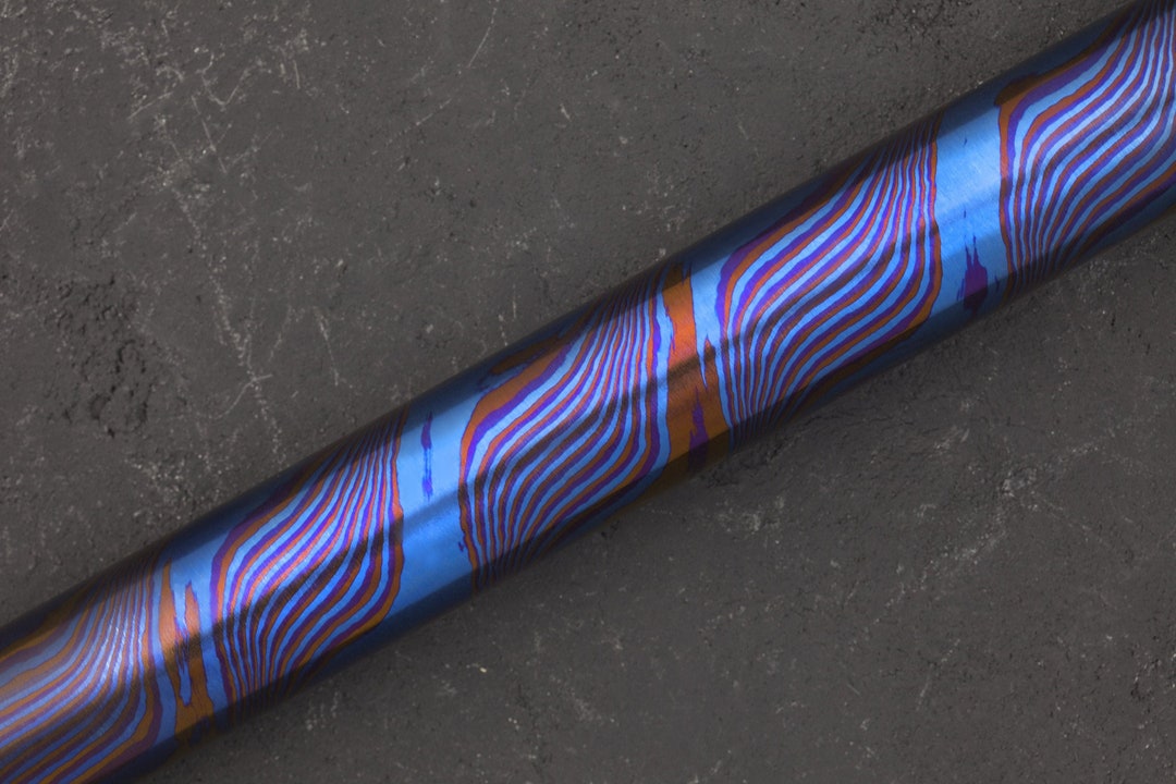 Titanium Damascus Rod (onion Pattern) 1" Diameter X 12" Long - Exotic ...