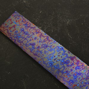 Zrti Damascus Billet 15 X 2 X 0.2 Zircuti Blank Ti/zr Damascus Exotic ...