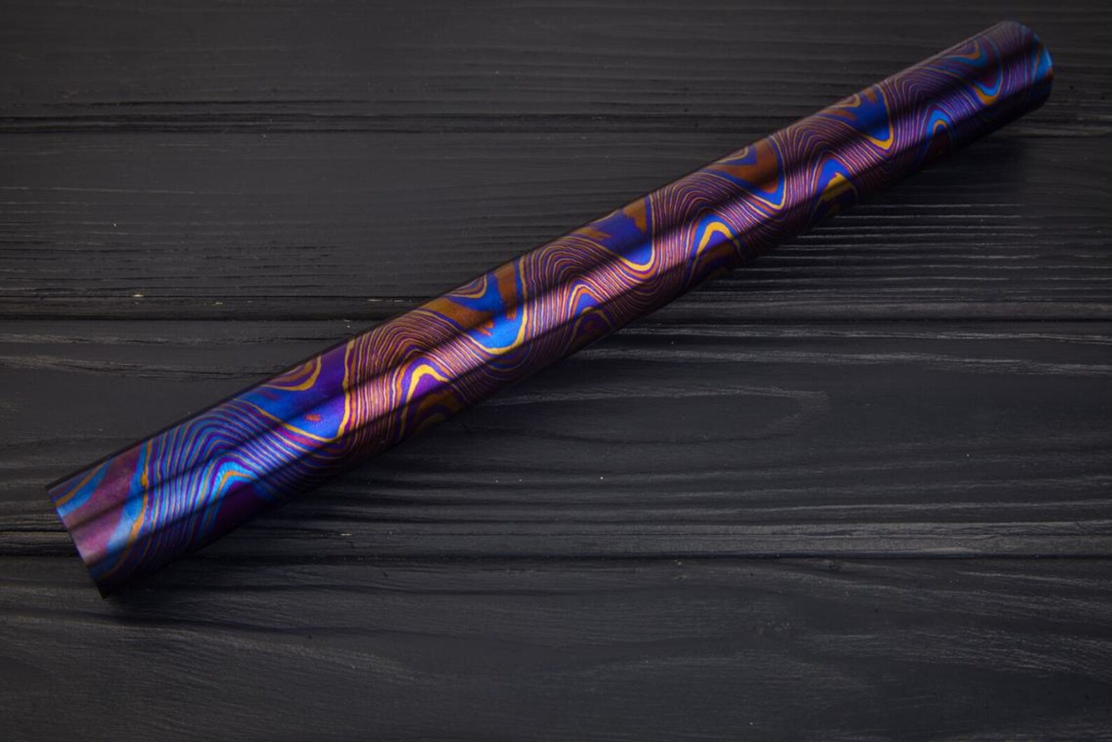 1 Diameter X 1 Length Titanium Damascus Piece | Etsy