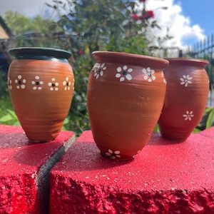 Simple Flower Cantarito Handmade Cantaritos Painted Cantaritos Jarrito ...