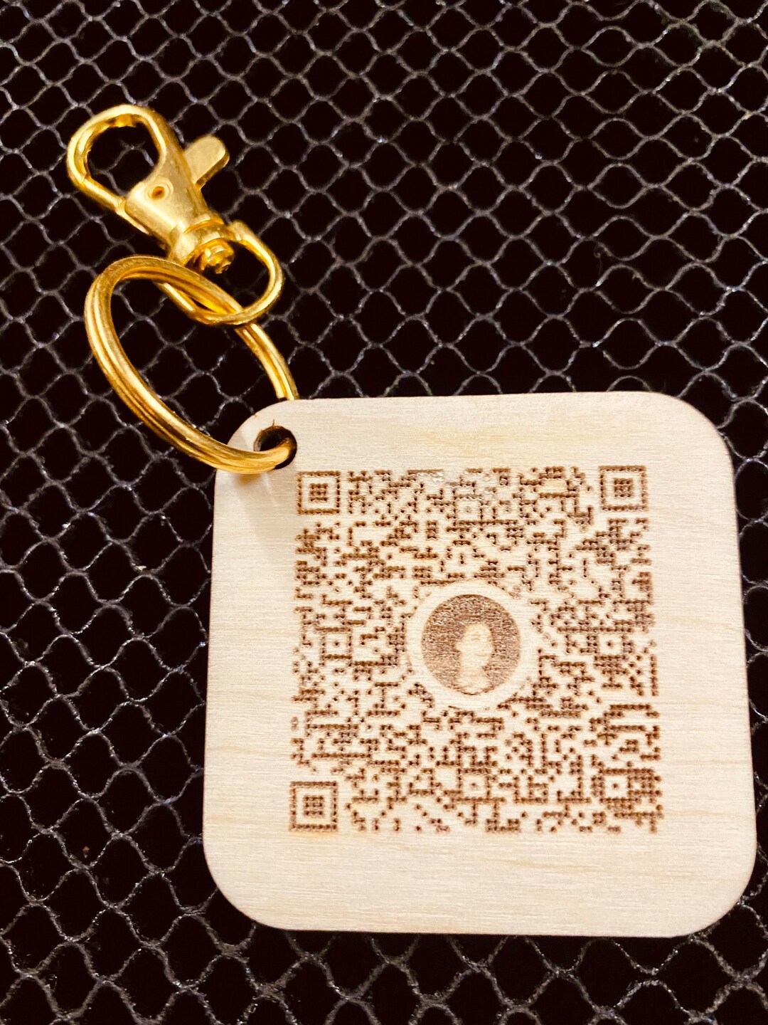 Wooden QR Code Keychain Custom Engraved for Personal or Business, Get ...