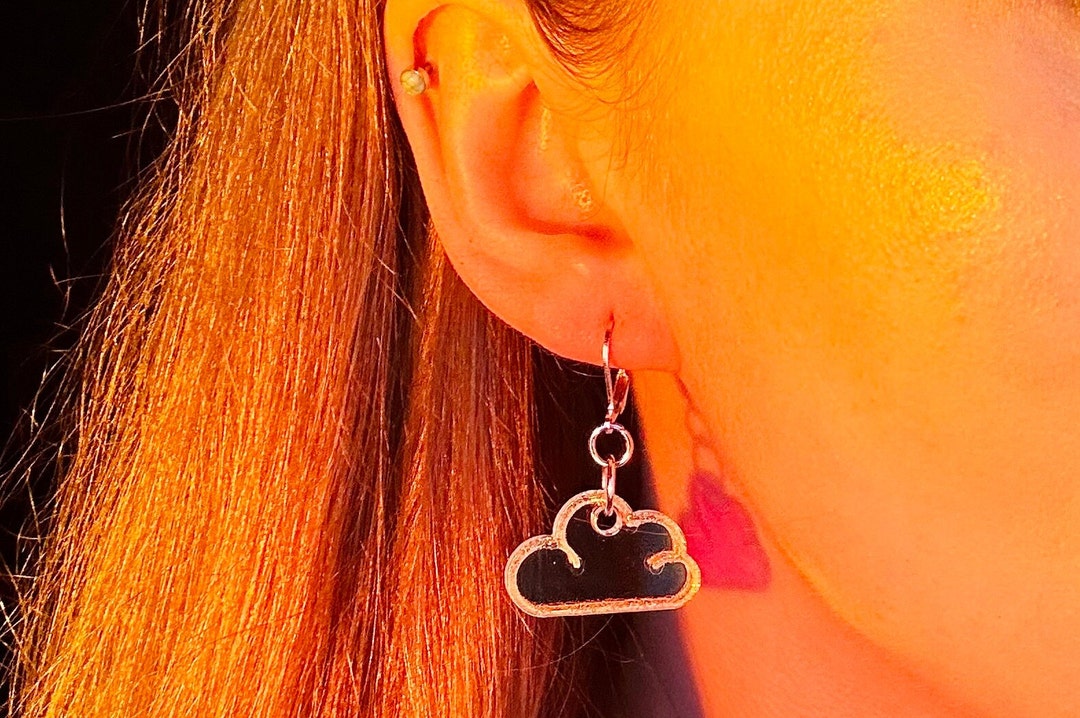 Iridescent Rainbow Clouds Acrylic Earrings - Etsy