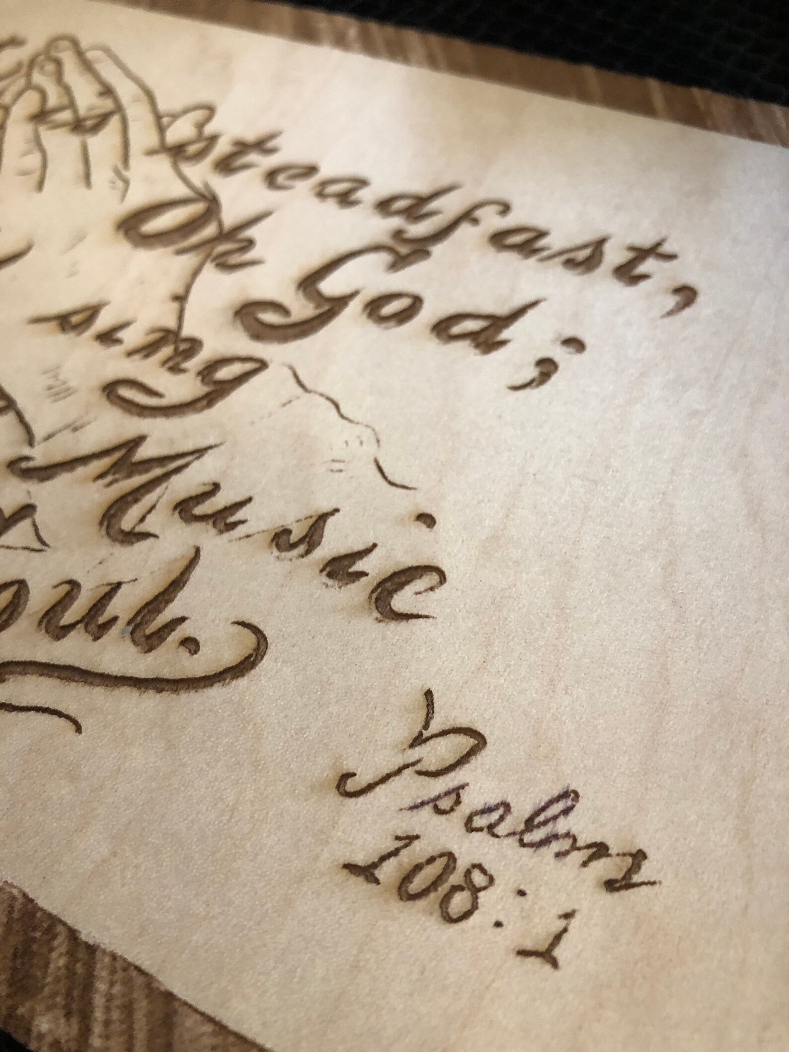 My Heart is Steadfast Psalm 108:1 Wooden Etched Engraving - Etsy