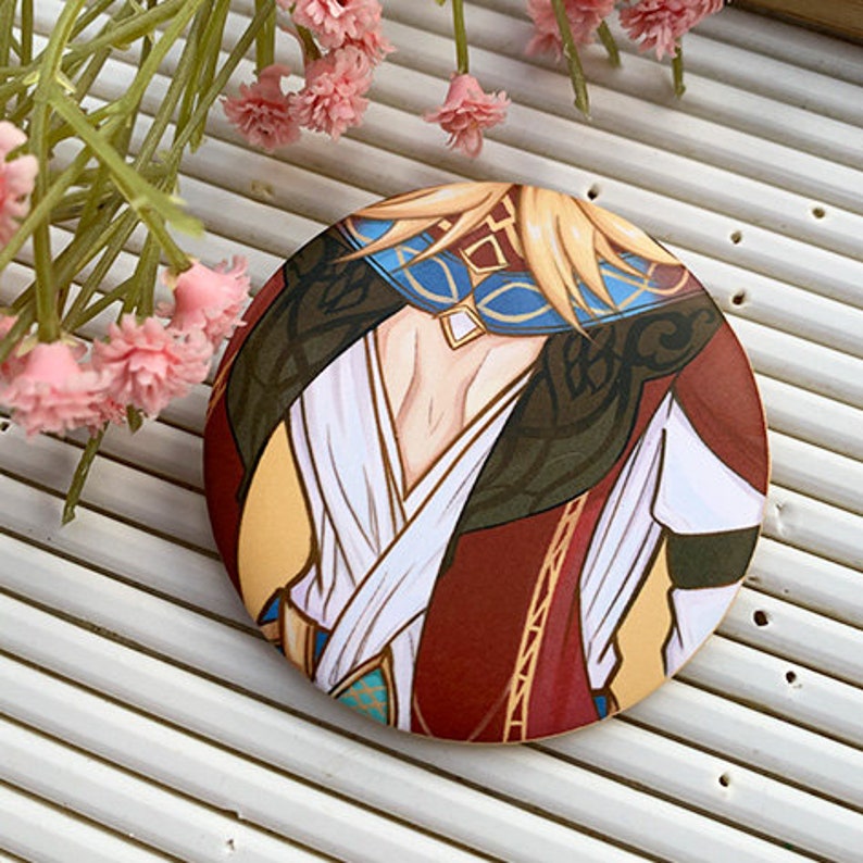 Genshin Impact Butt Back and Luxurious Chest Button Pins - Etsy