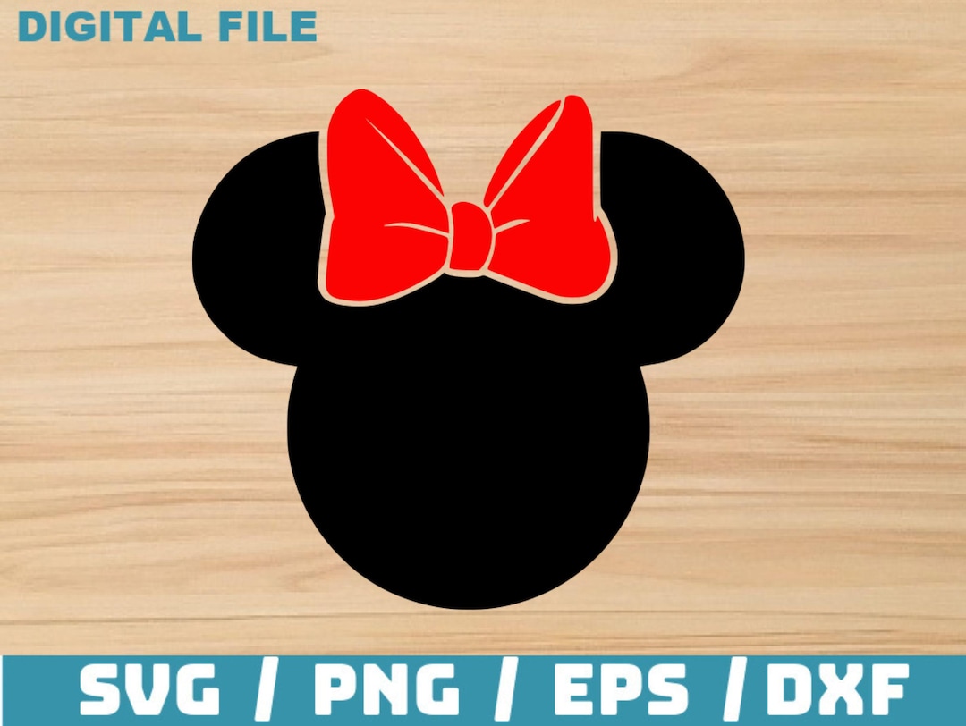 Minnie Mouse Head Silhouette - Digital Download, Instant Download, Svg ...