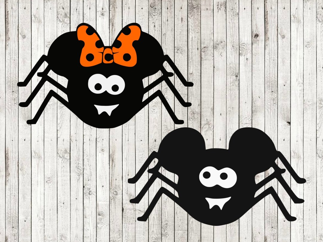 Halloween Spider Svg, Minnie Mouse Mickey Mouse Spider Svg, Clipart ...