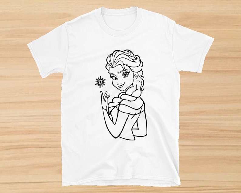 Elsa Svg, Elsa Outline Svg, Elsa Clipart, PNG, Frozen Svg, Frozen Shirt ...