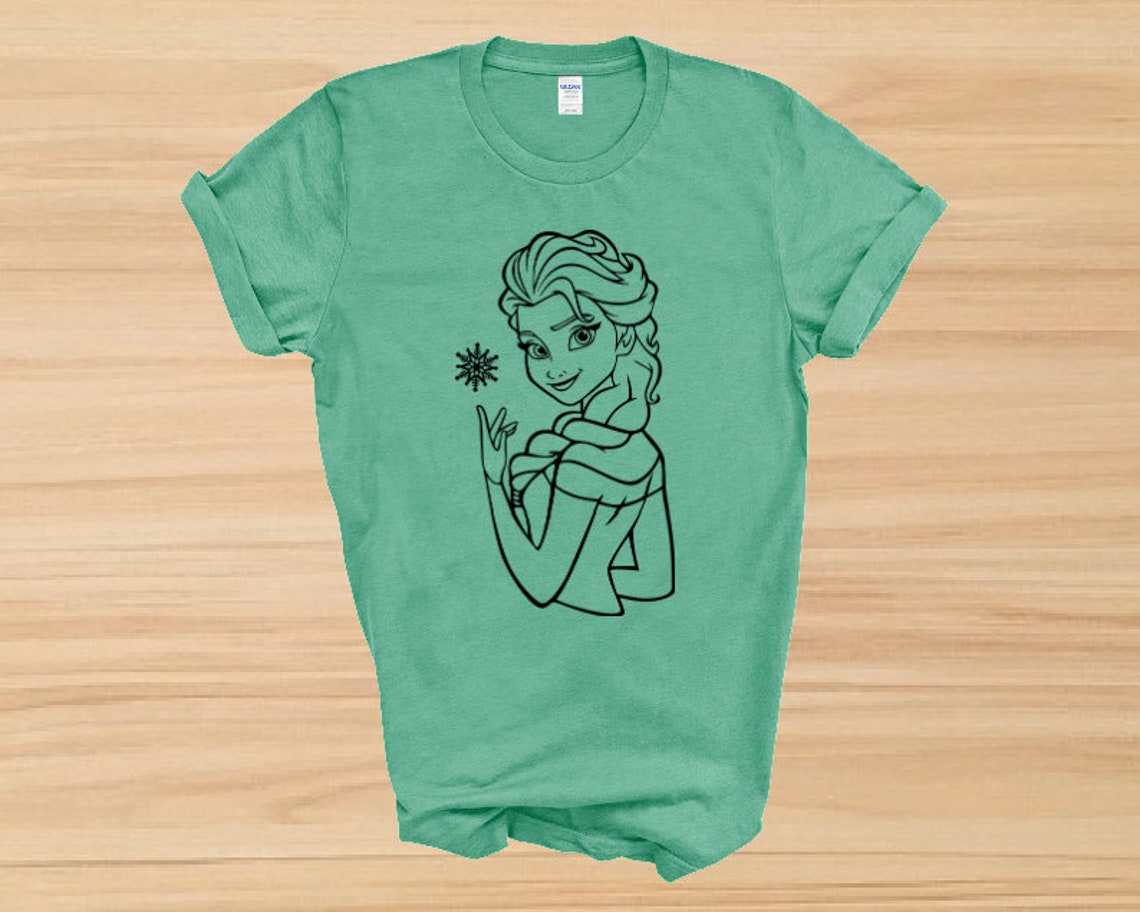 Elsa Svg Elsa Outline Svg Elsa Clipart PNG Frozen Svg - Etsy