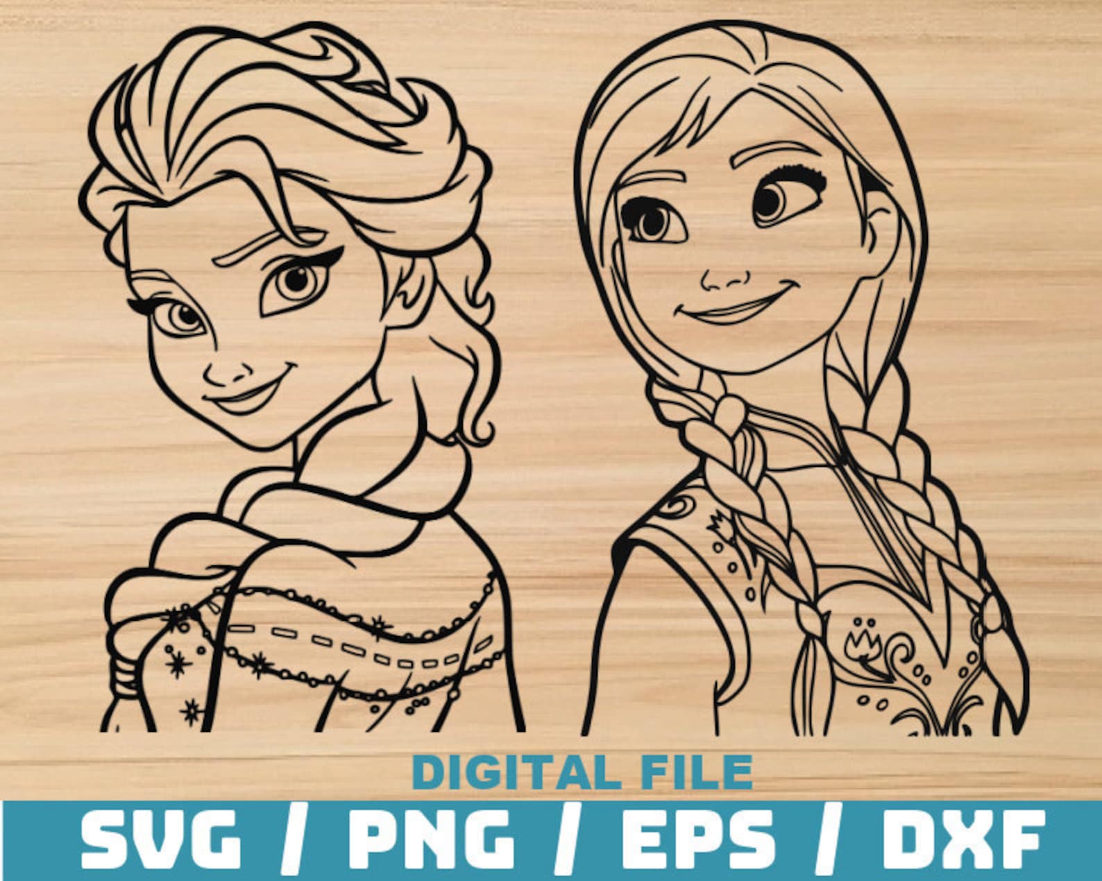 Frozen Sisters Svg, Elsa and Anna Svg, Elsa Svg Anna Avg, Frozen Svg ...