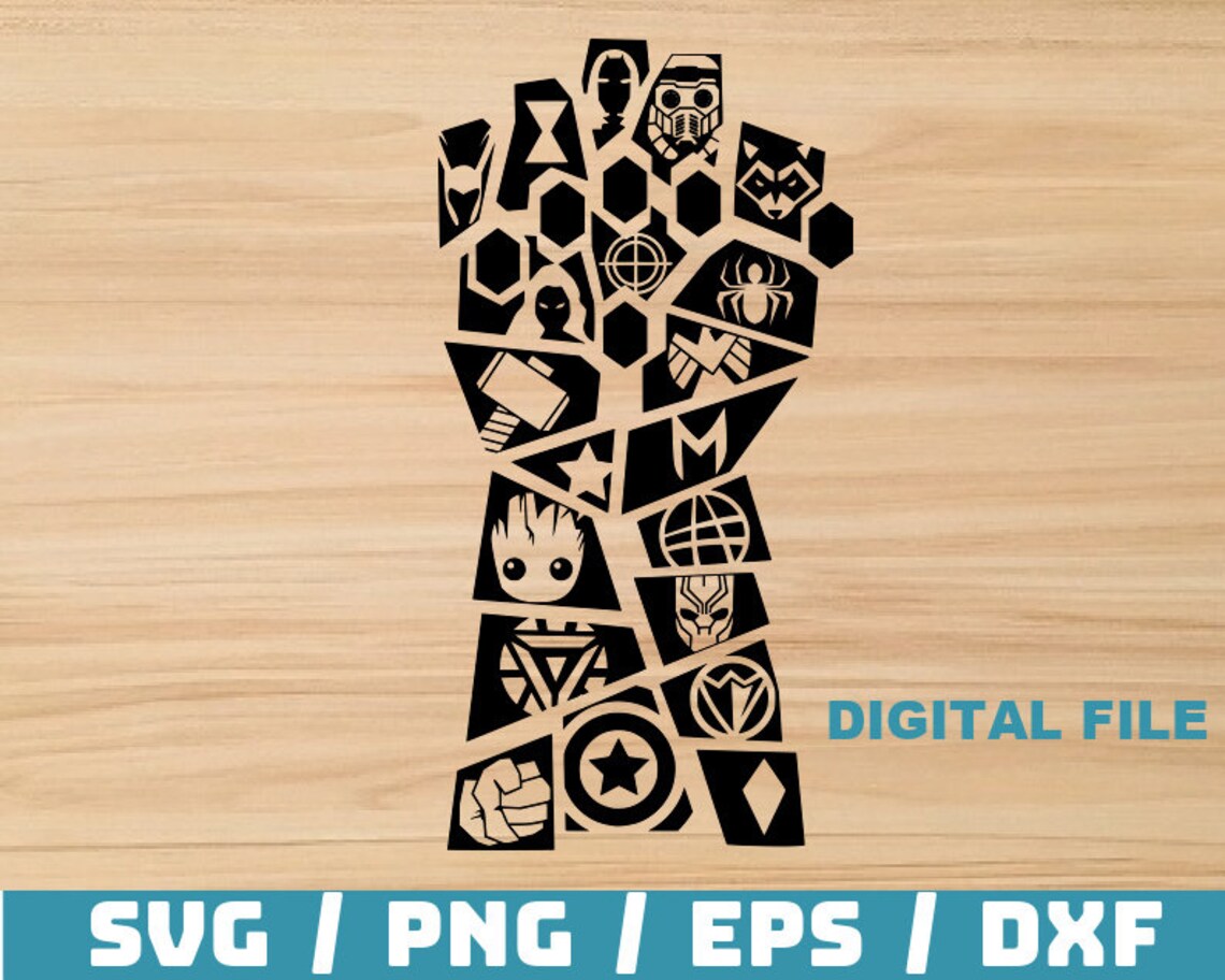 Avengers Gauntlet Glove Svg, Avengers Glove Svg, Avengers Svg, Gauntlet ...