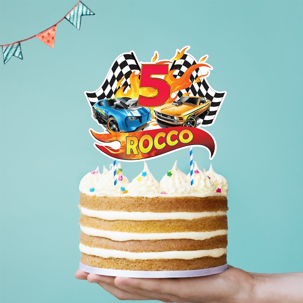 Personalized Racing Car Cake Topper, Custom Cake Topper, Racing Car ...