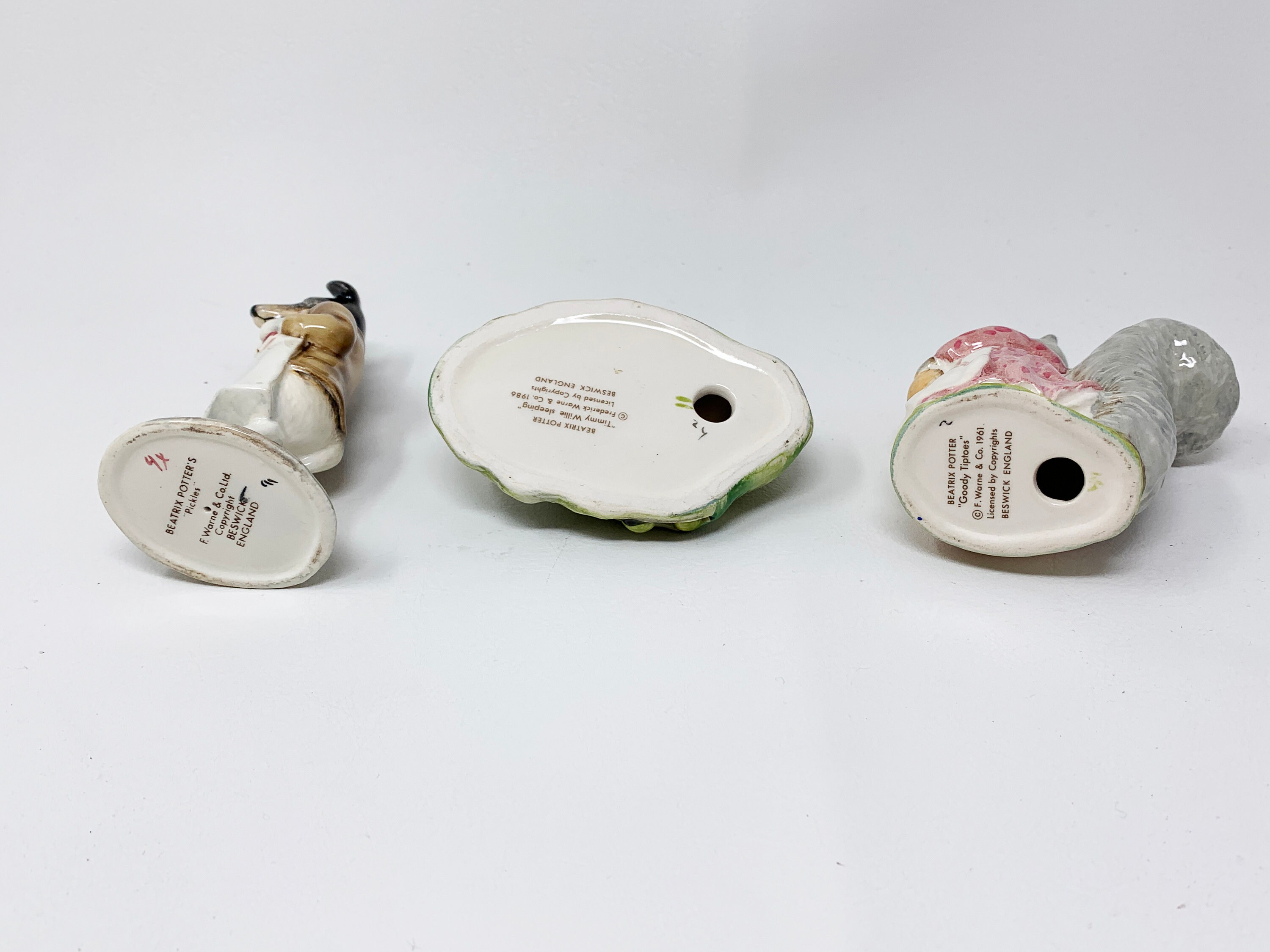 Beswick Beatrix Potter Characters, Timmy Willie Sleeping, Pickles ...