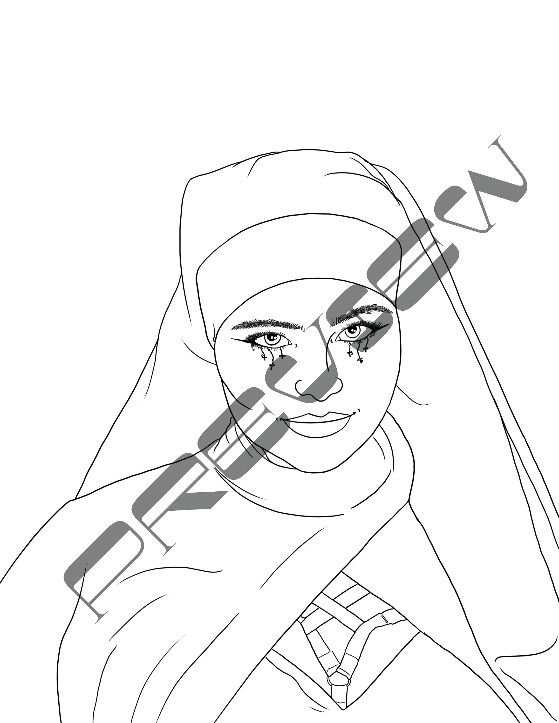 Euphoria Halloween Coloring Page Bundle - Etsy