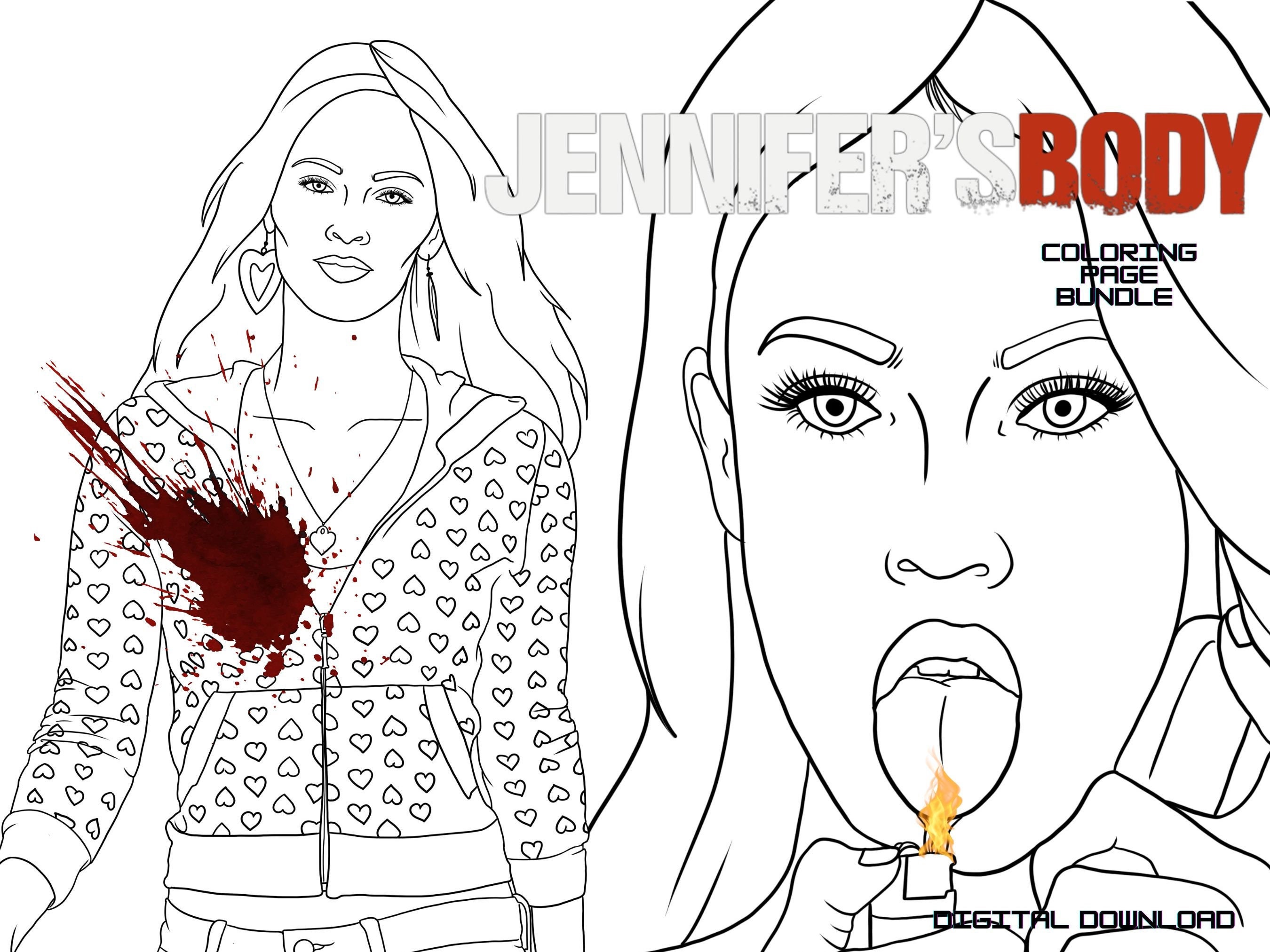 Jennifer's Body Coloring Page Bundle Teen, Adult, 2000s, Y2k, Nostalgia ...