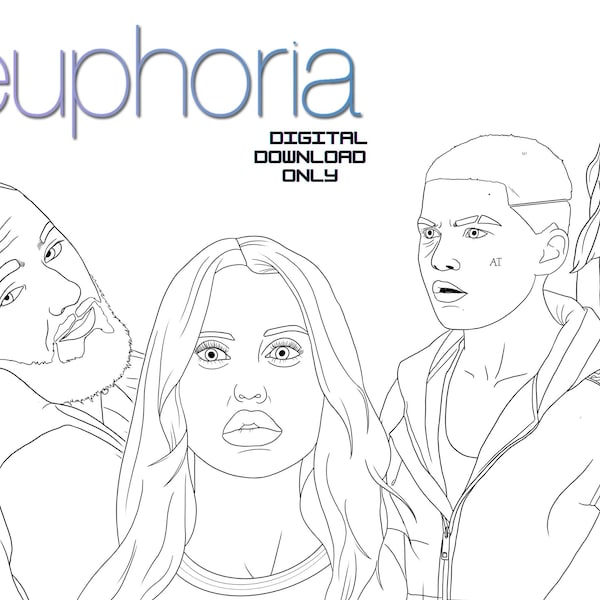 Euphoria Coloring Pages - Etsy New Zealand
