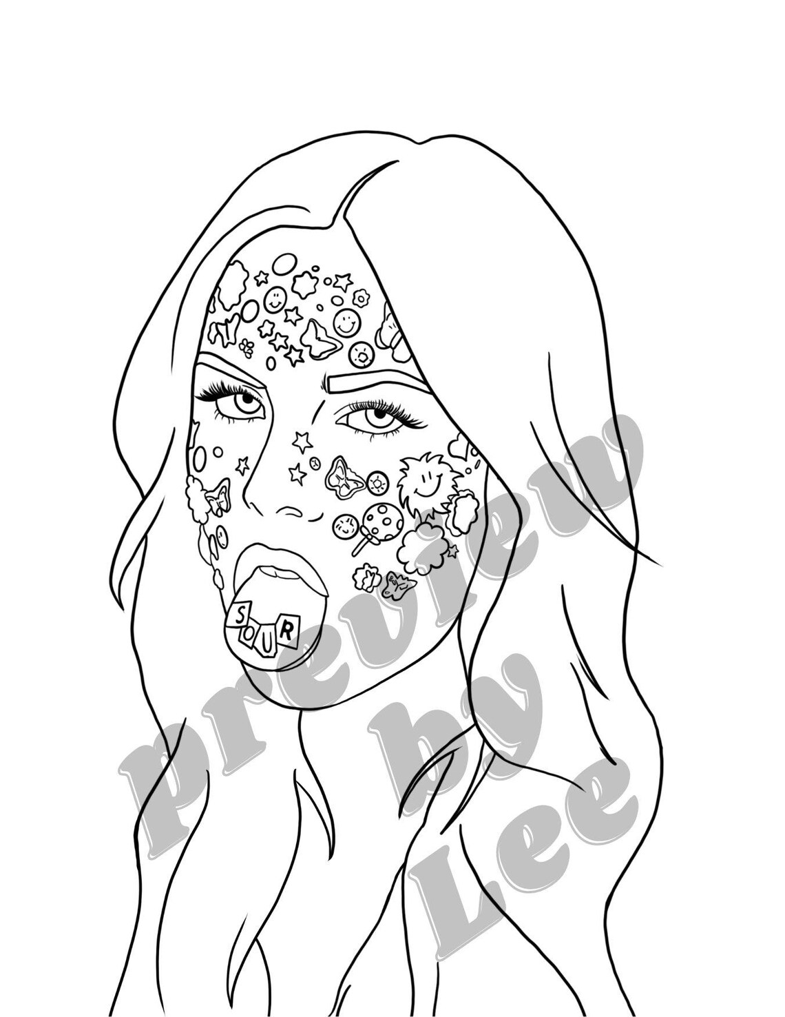 Olivia Rodrigo GUTS World Tour Sour Coloring Page Bundle - Etsy Canada