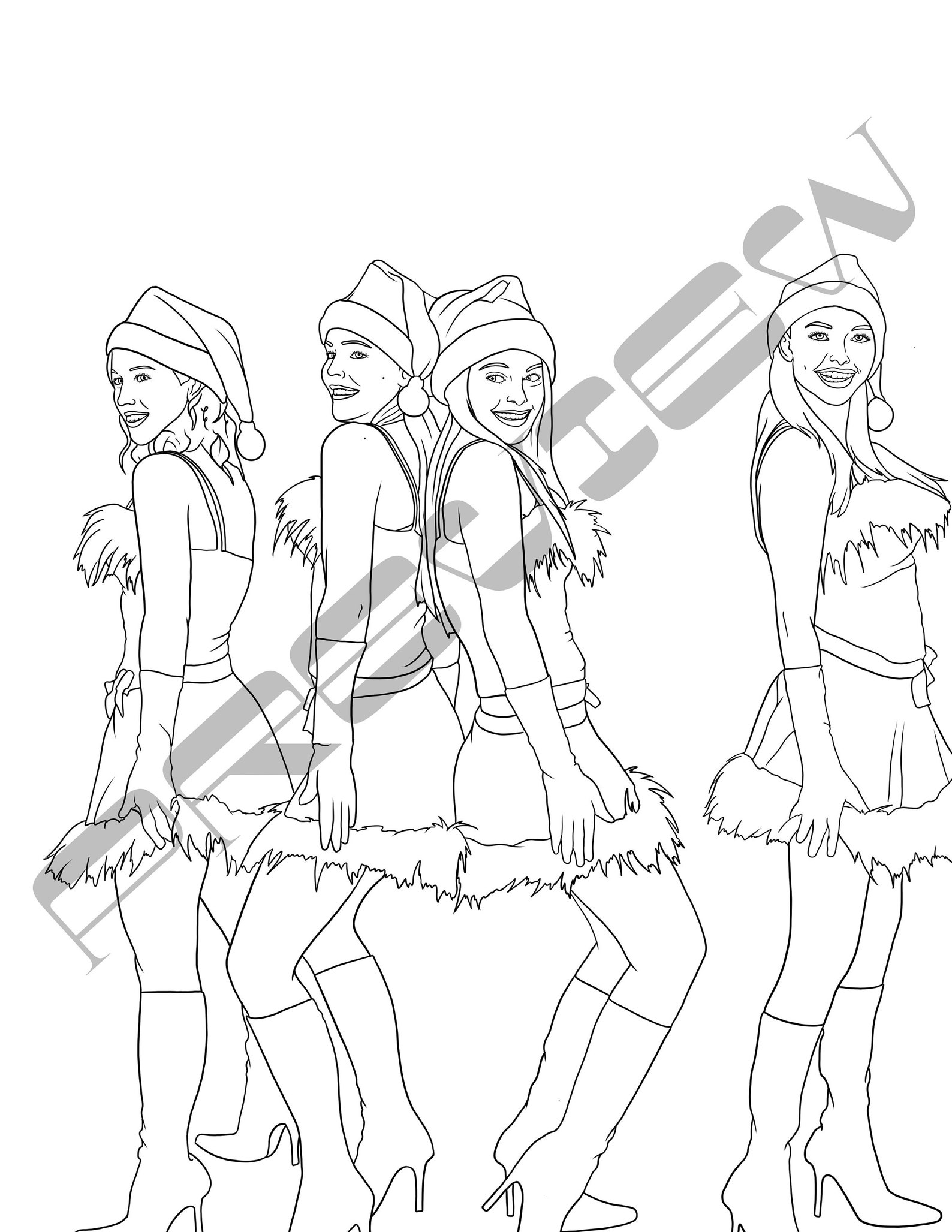 Mean Girls Coloring Page Bundle | Teens, Adults Coloring Book Digital ...