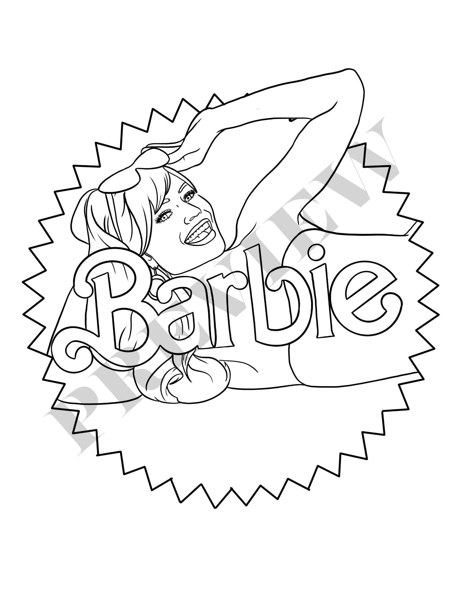 Barbie Movie Coloring Page Bundle Weird Barbie Margot Robbie Ken Allan Coloring Books For