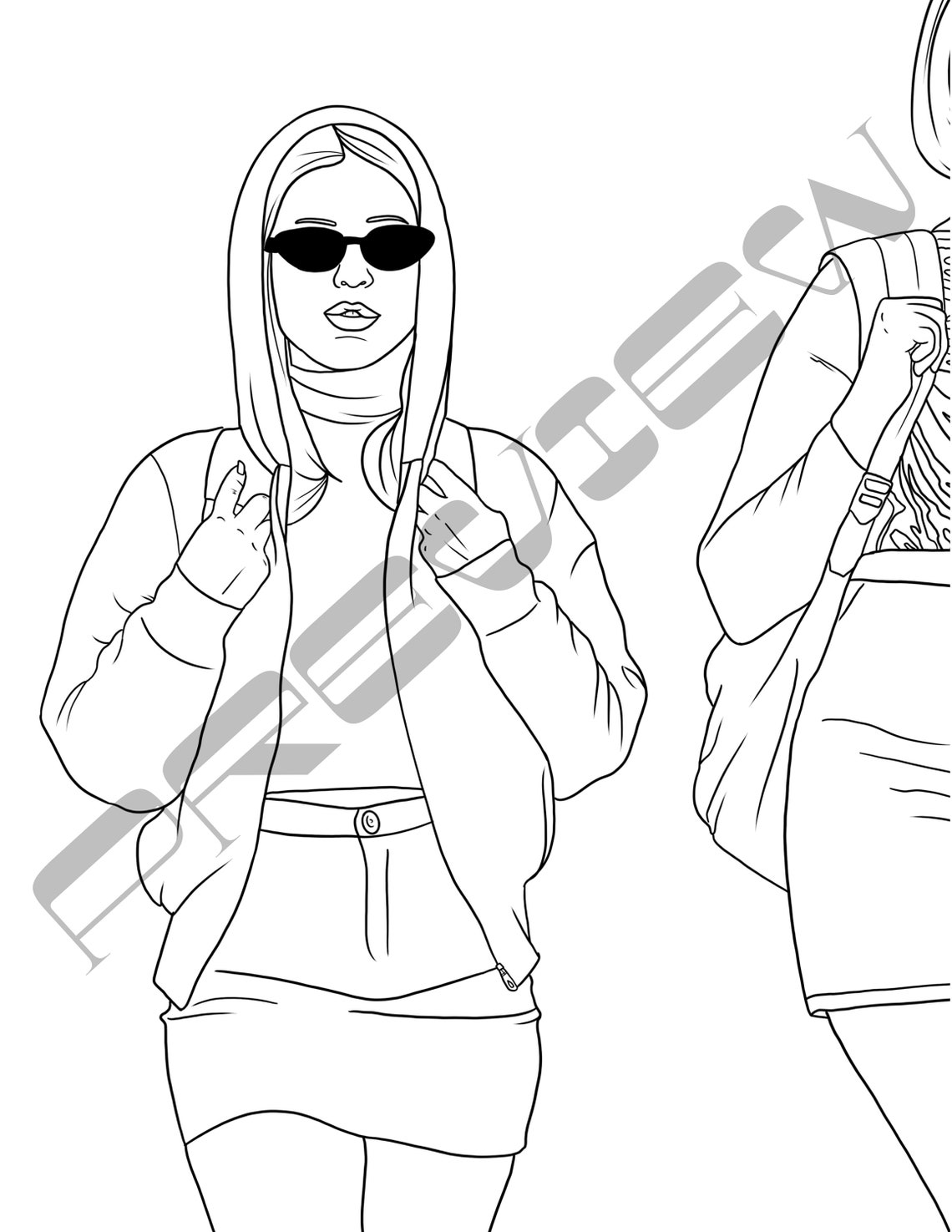 HBO Euphoria Maddy Perez 5 Page Coloring Bundle | Adult, Teens Coloring ...