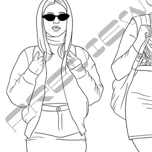 HBO Euphoria Maddy Perez 5 Page Coloring Bundle | Adult, Teens Coloring ...