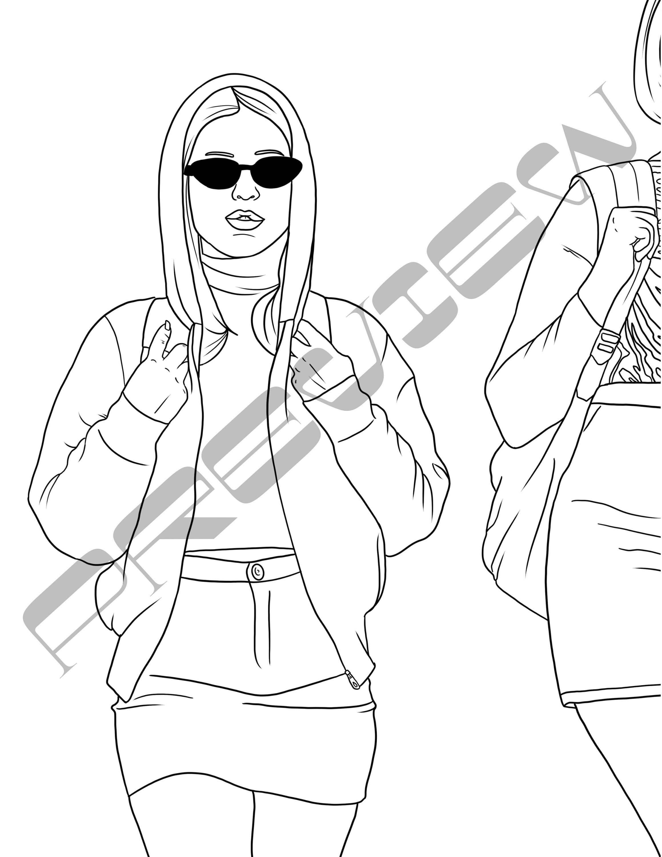 HBO Euphoria Maddy Perez 5 Page Coloring Bundle | Adult, Teens Coloring ...