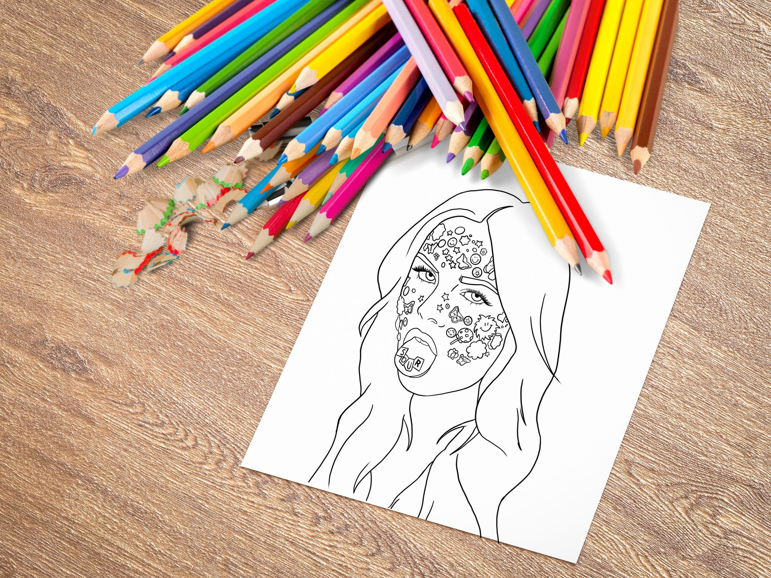 Olivia Rodrigo GUTS World Tour Sour Coloring Page Bundle - Etsy Canada