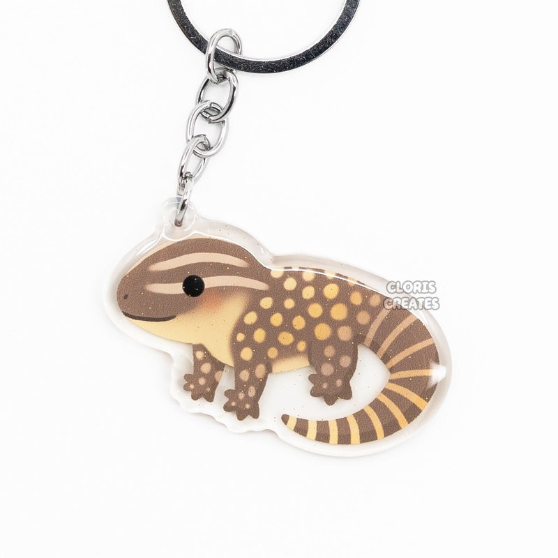 Lizard Button Keychain - Etsy
