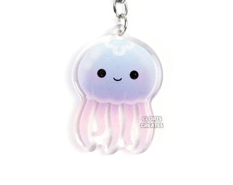 Sea Turtle Acrylic Glitter Keychain | Kawaii Chibi Marine Animal Lover ...